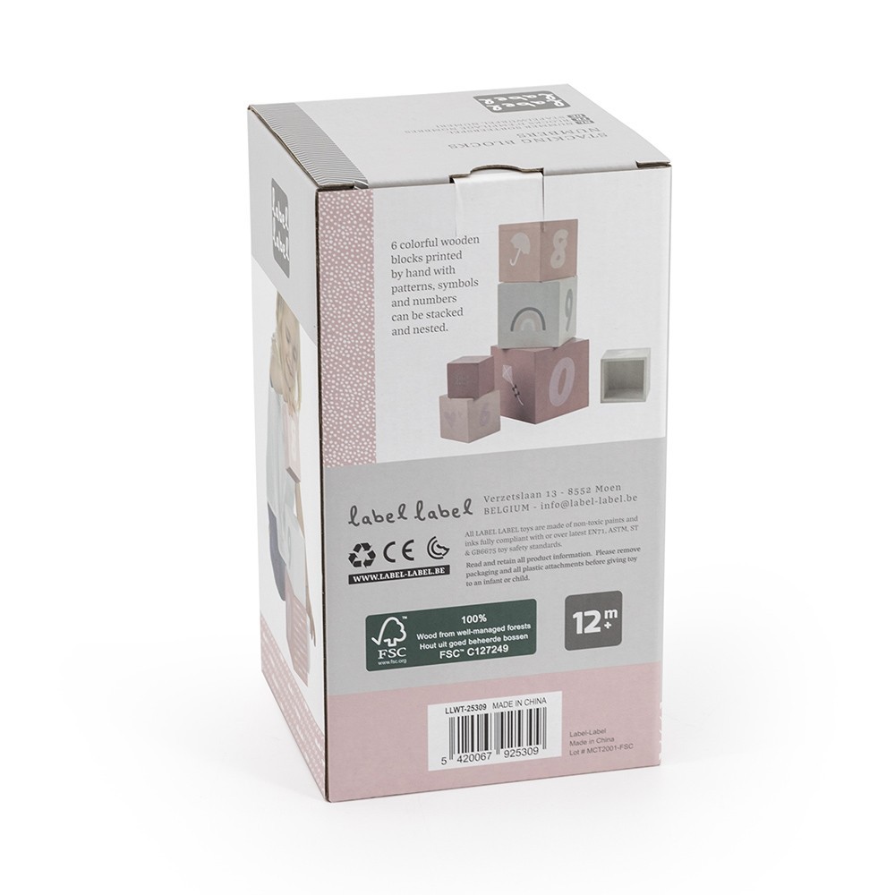Stacking Blocks Numbers - Pink